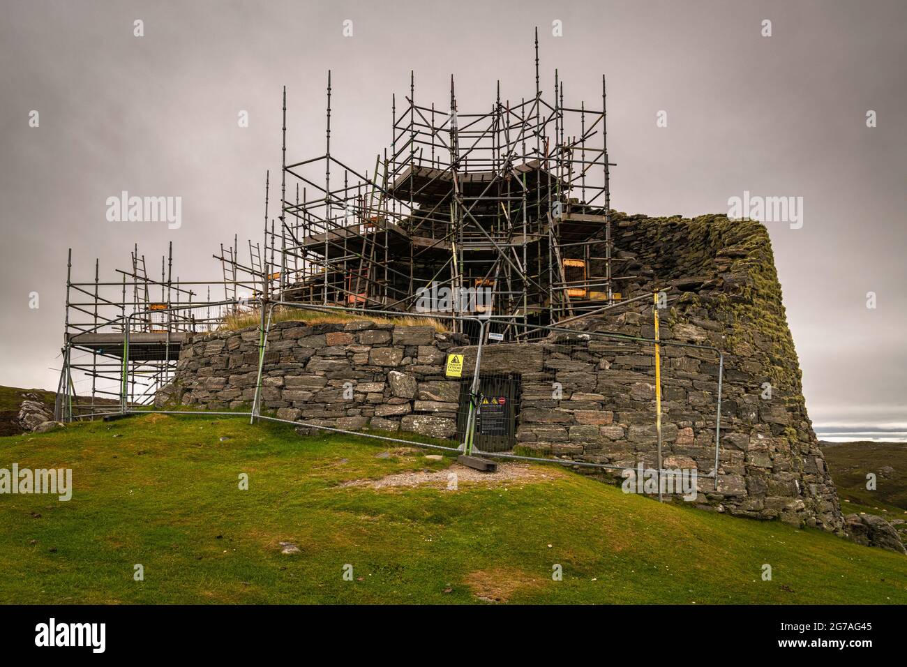 A 3 shot HDR image of Dun Carloway, Charlabhaigh, Broch, undergoing ...