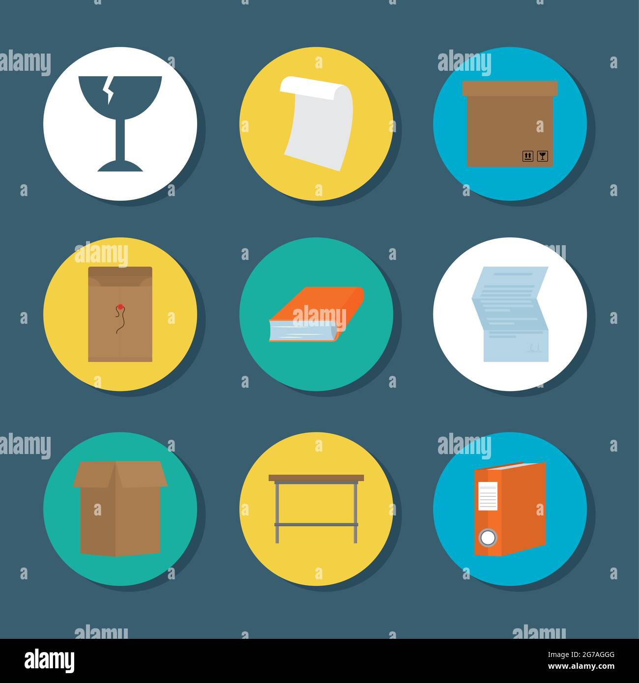 office paperwork icon set design Stock Vector Image & Art - Alamy