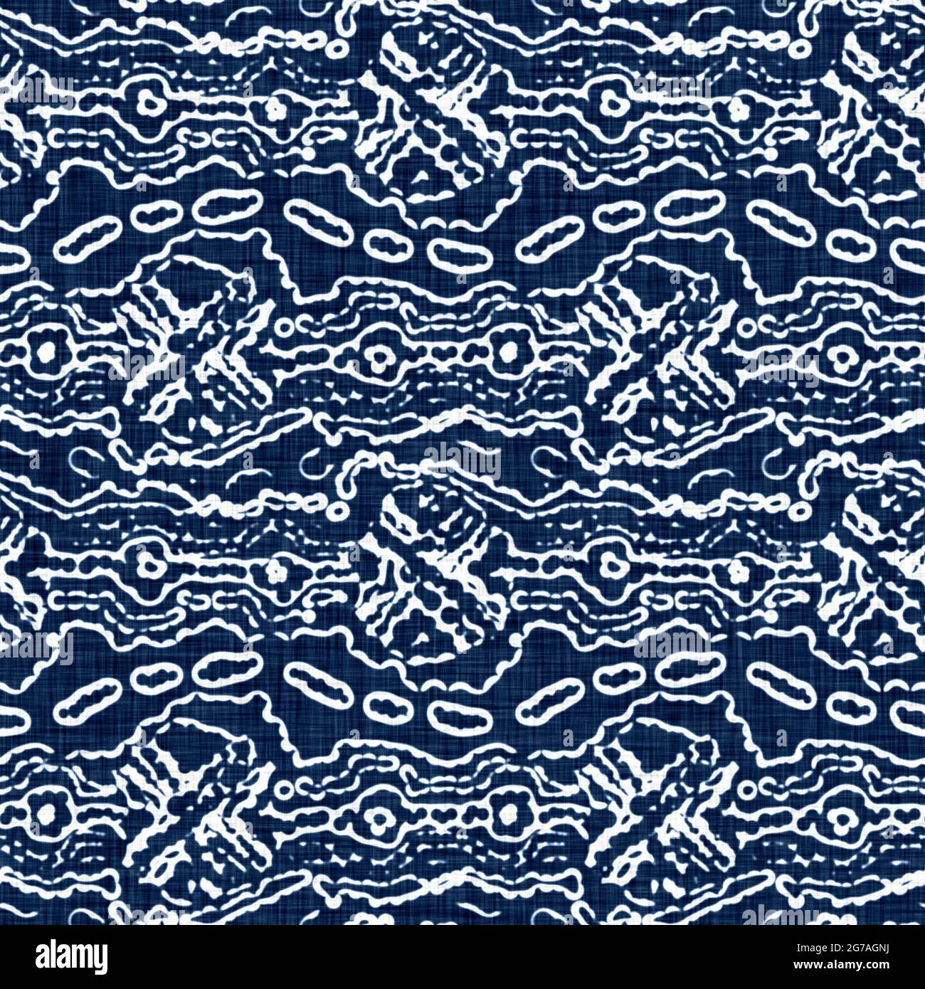 Acid wash blue jean effect texture with decorative linen mottled ...