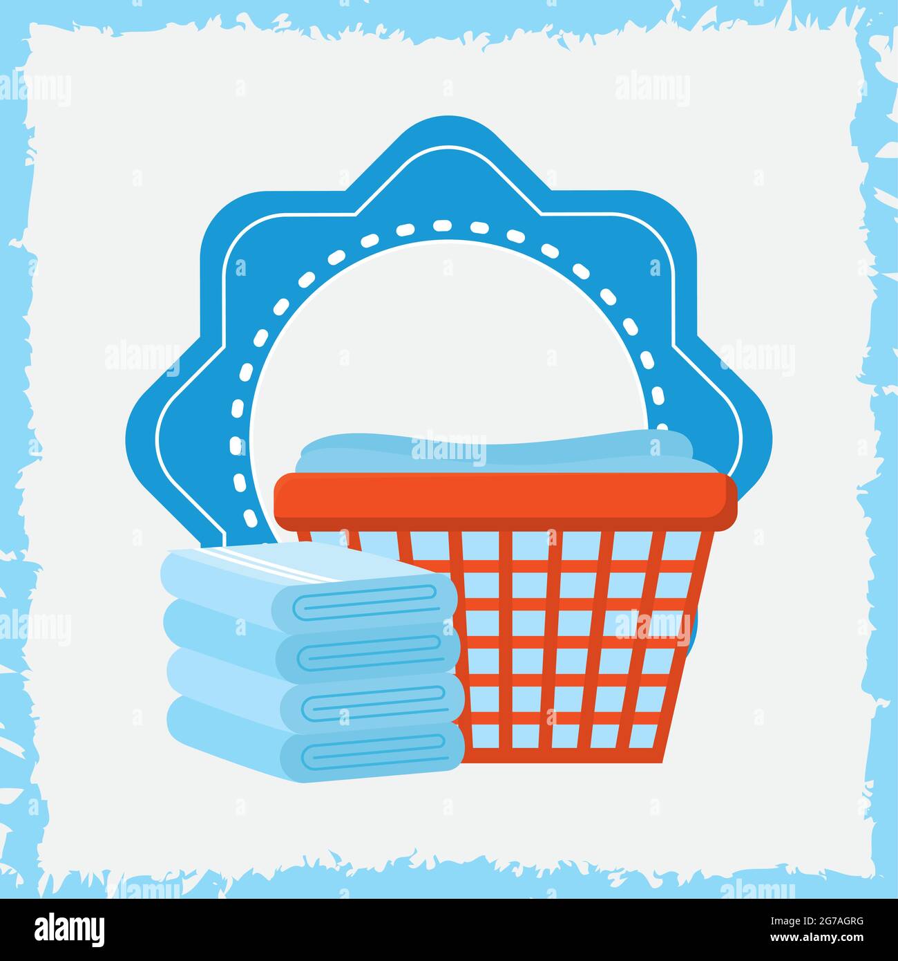 laundry illustration with clean towels Stock Vector Image & Art - Alamy