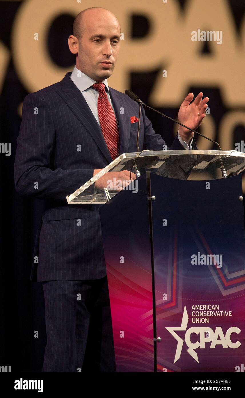Dallas, Texas, USA. 11th July, 2021. STEPHEN MILLER speaks at CPAC 2021 ...