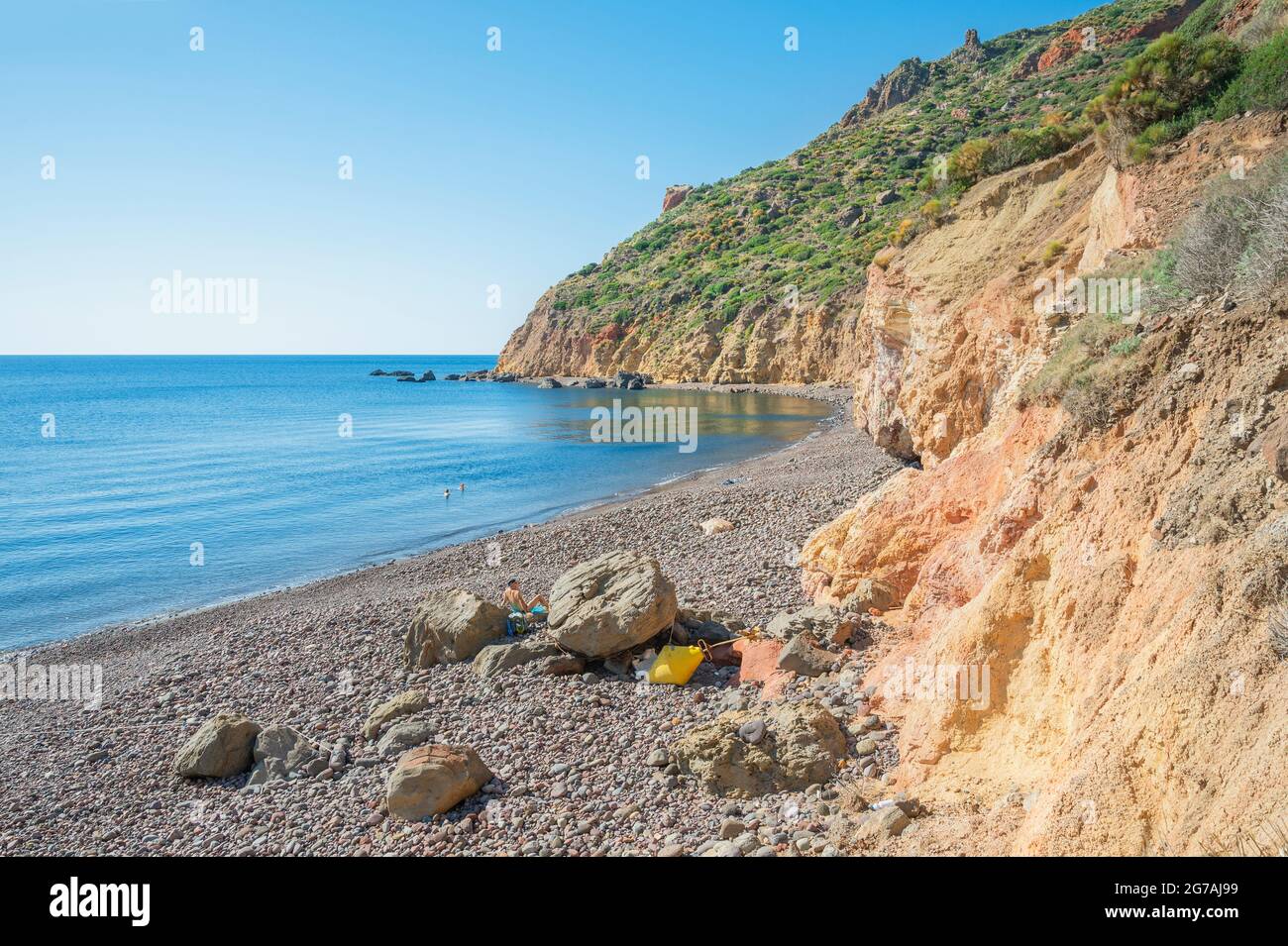 Valle Muria beach, Lipari, Aeolian Islands, Sicily, Italy Stock Photo ...