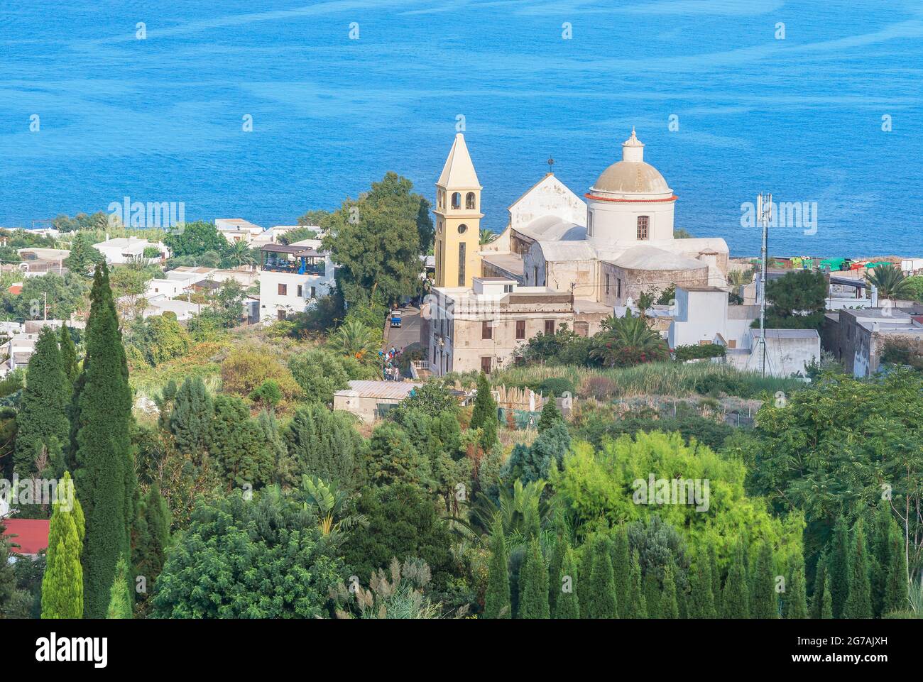 San Vincenzo village, Stromboli, Aeolian Islands, Sicily, Italy Stock ...