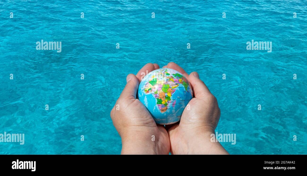 World Water Or Ocean Day Eenvironmental Protection Concept Global ...