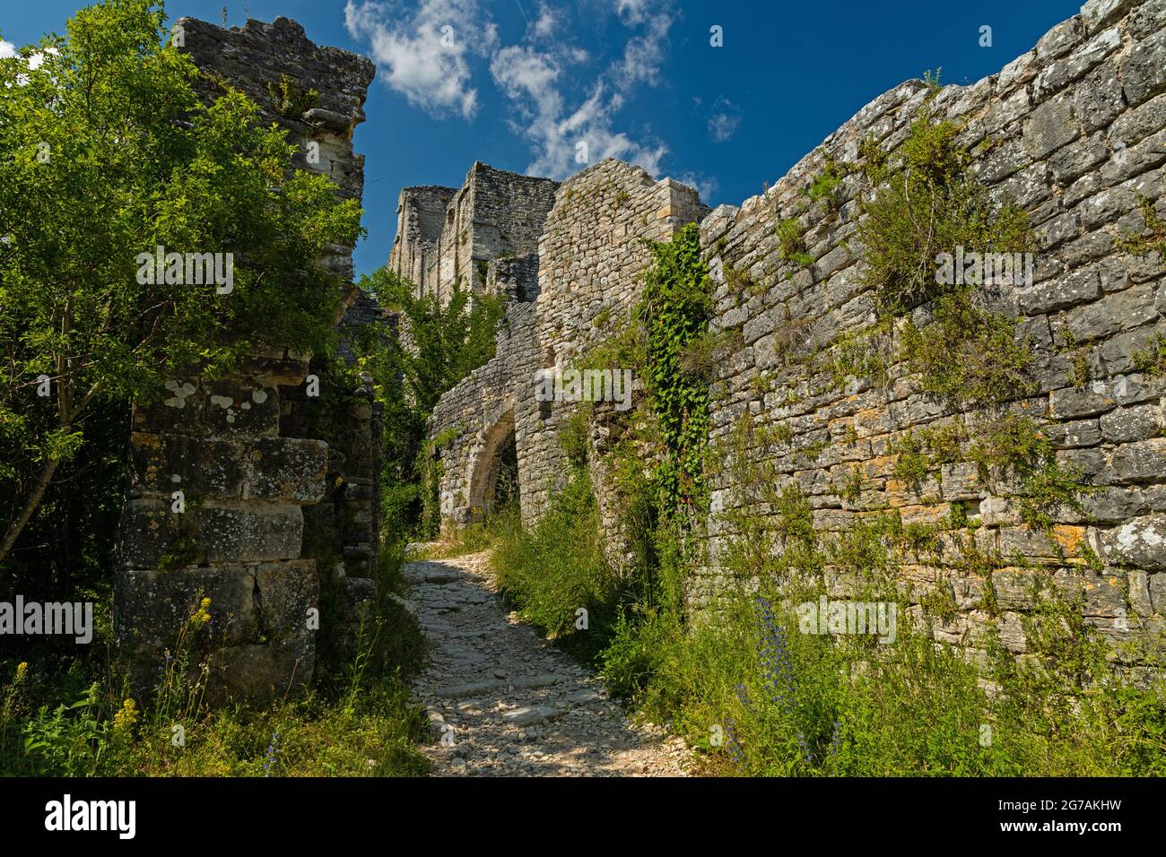 ghost town Dvigrad ruins in Croatia Stock Photo - Alamy
