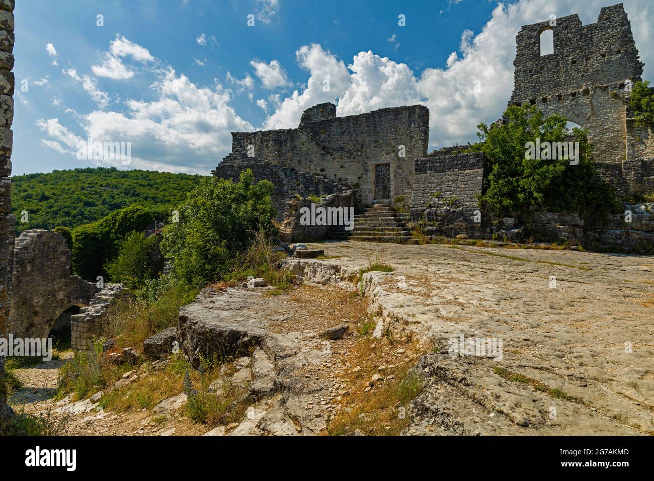 ghost town Dvigrad ruins in Croatia Stock Photo - Alamy
