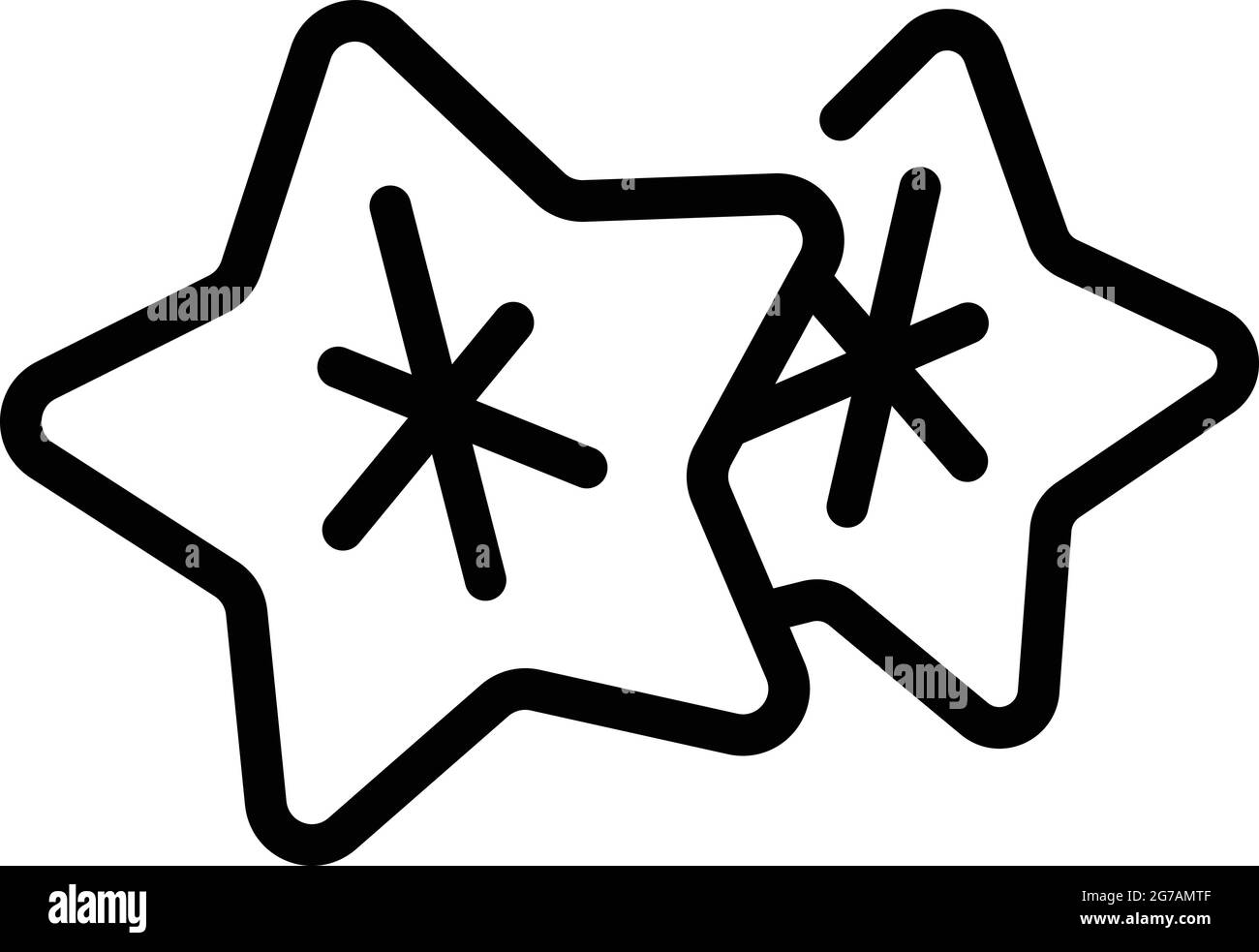 Sea stars icon outline vector. Sea starfish. Sunner sea stars Stock ...