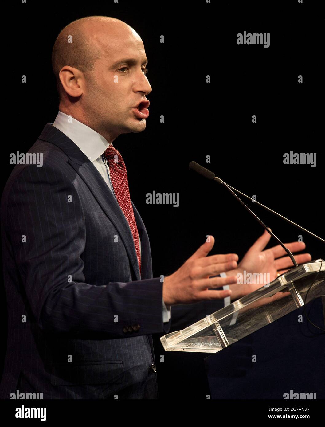 Dallas, Texas, USA. 11th July, 2021. STEPHEN MILLER speaks at CPAC 2021 ...