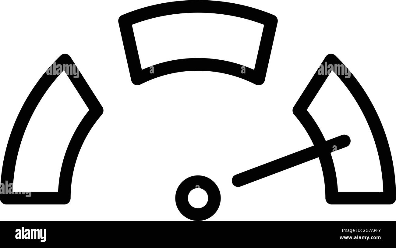 Dashboard icon outline vector. Kpi performance. Speed data Stock Vector ...