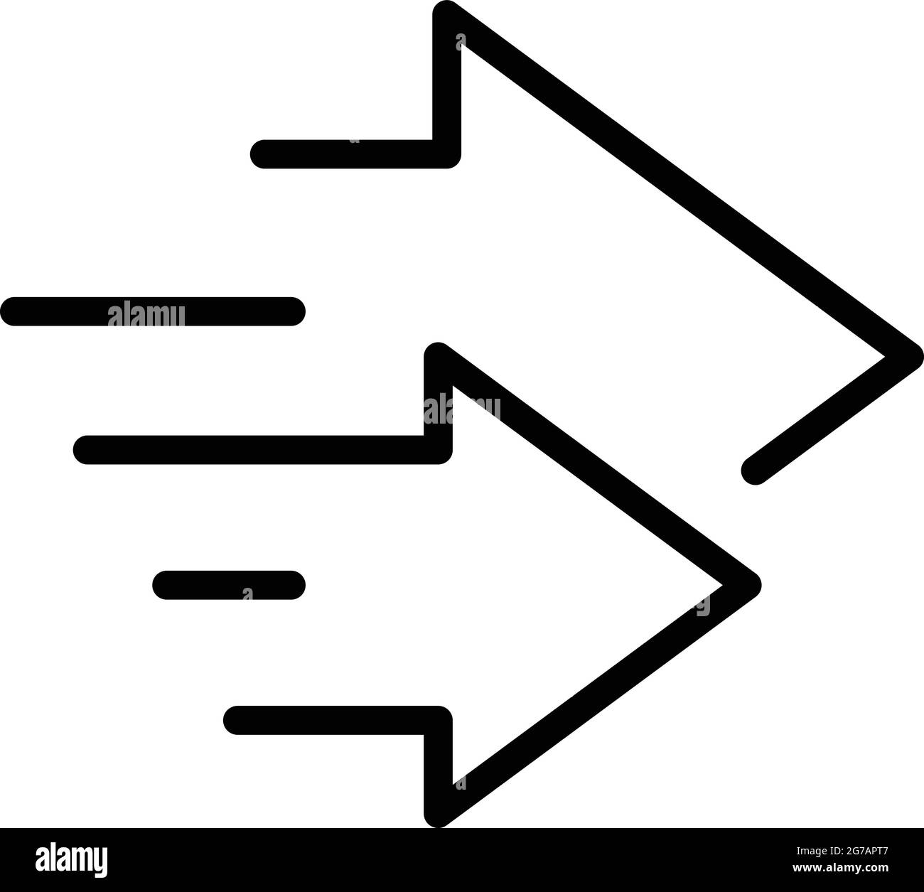 Correct direction icon outline vector. Road street. Arrow singpost ...