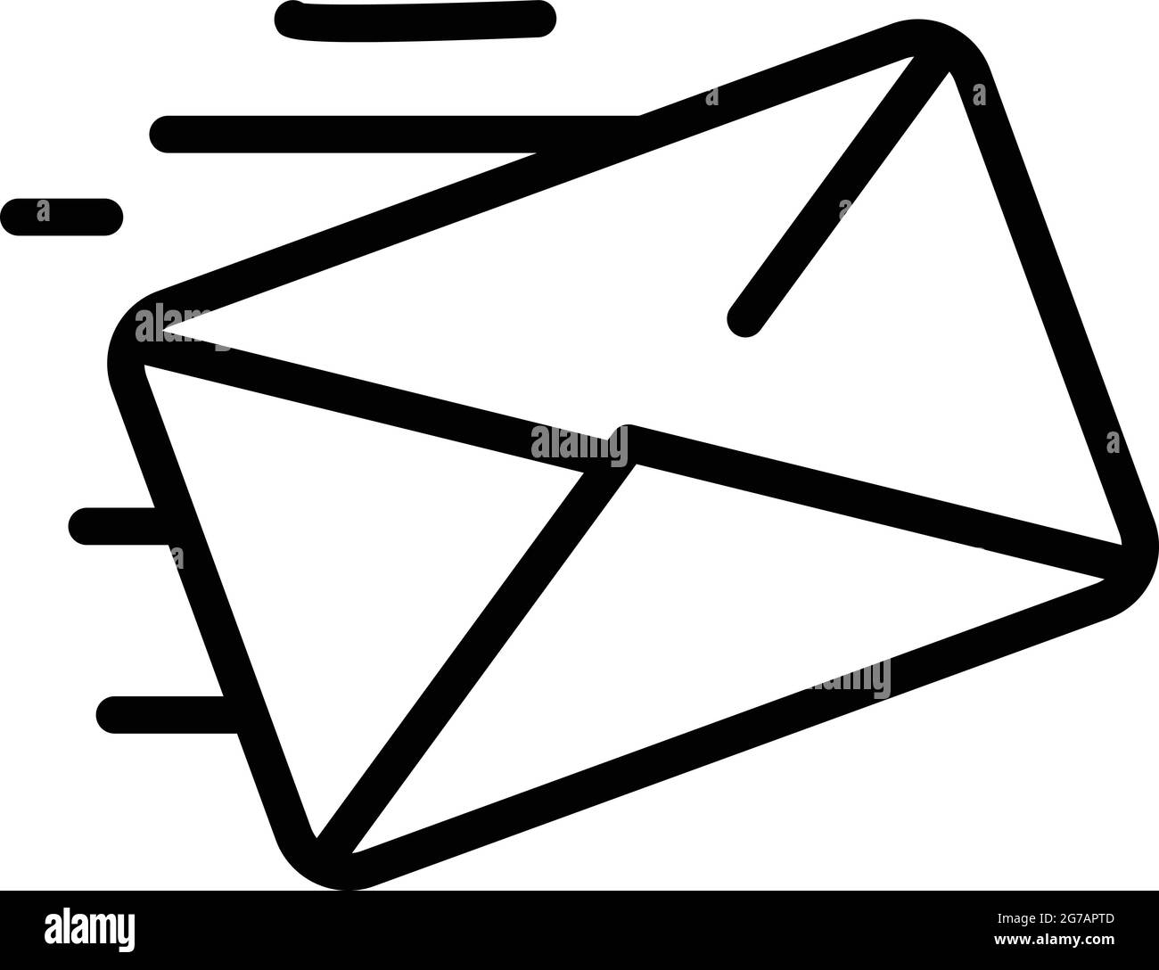 Fast mail icon outline vector. Email message. Sent delivery sms Stock ...