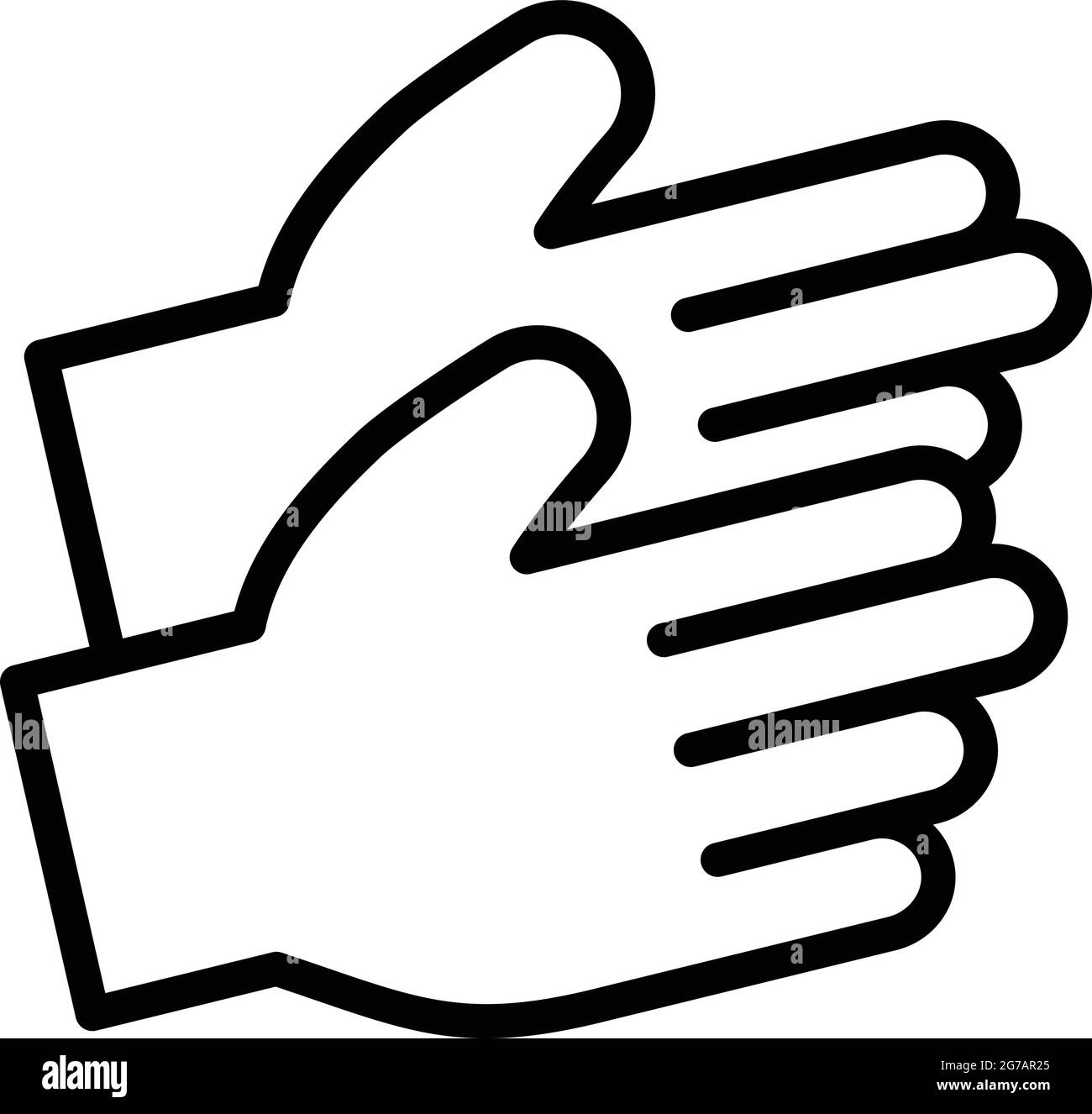 Handclap encourage icon outline vector. Hand clap applause. People ...