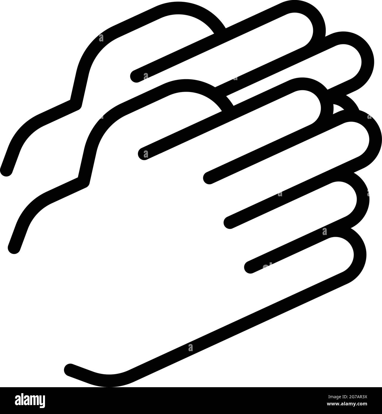 Handclap icon outline vector. Hand clap. Encourage applause Stock ...
