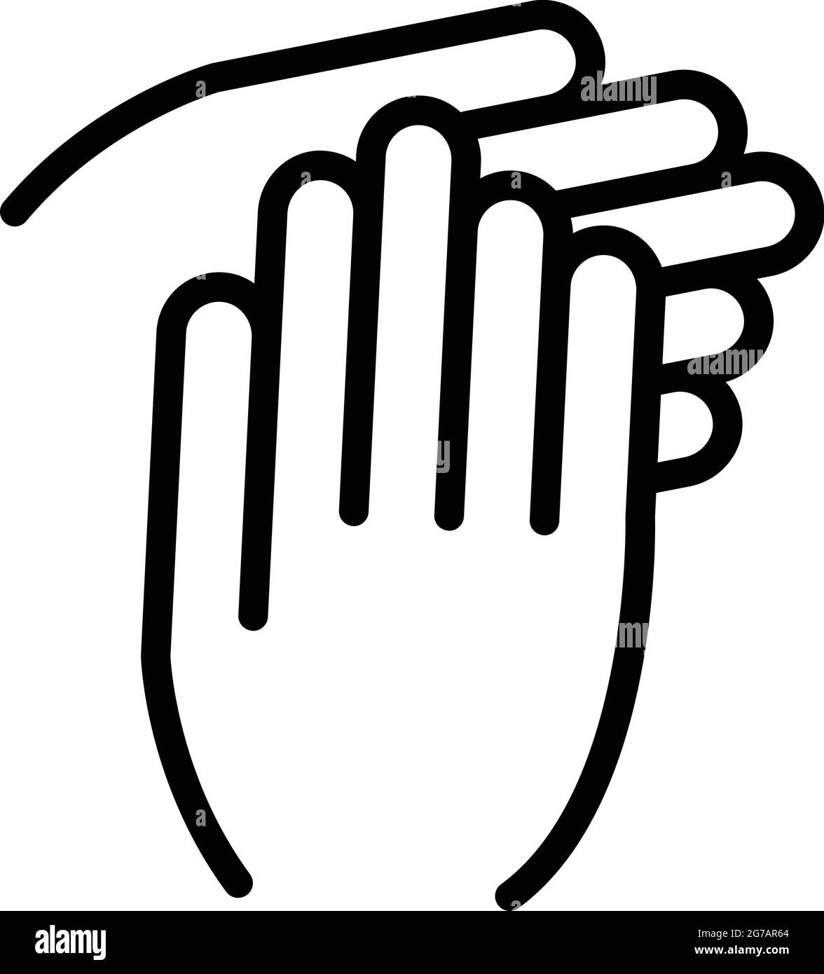 Praise handclap icon outline vector. Hand clap applause. Finger ...