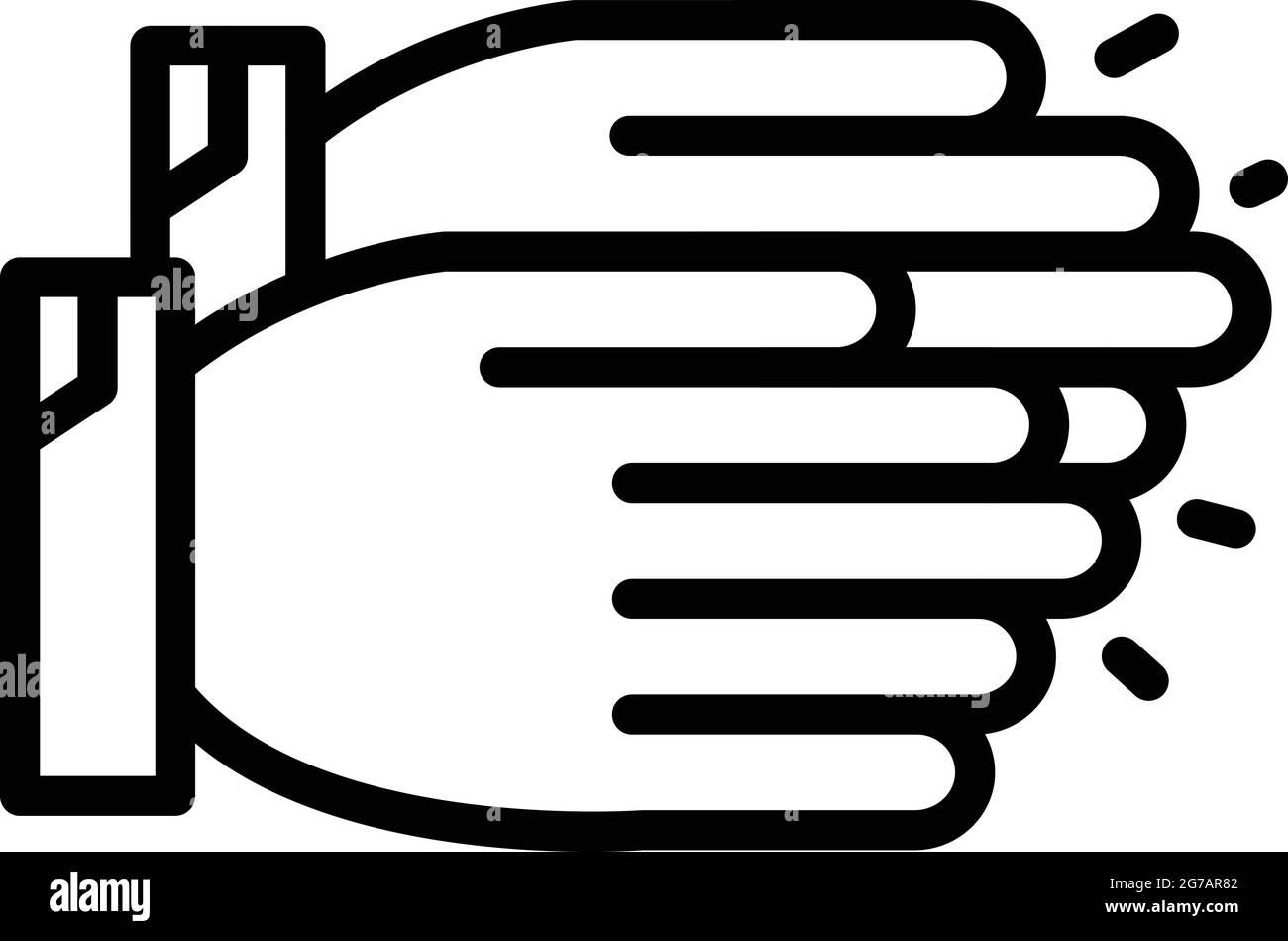 Crowd handclap icon outline vector. Hand clap applause. Finger ...