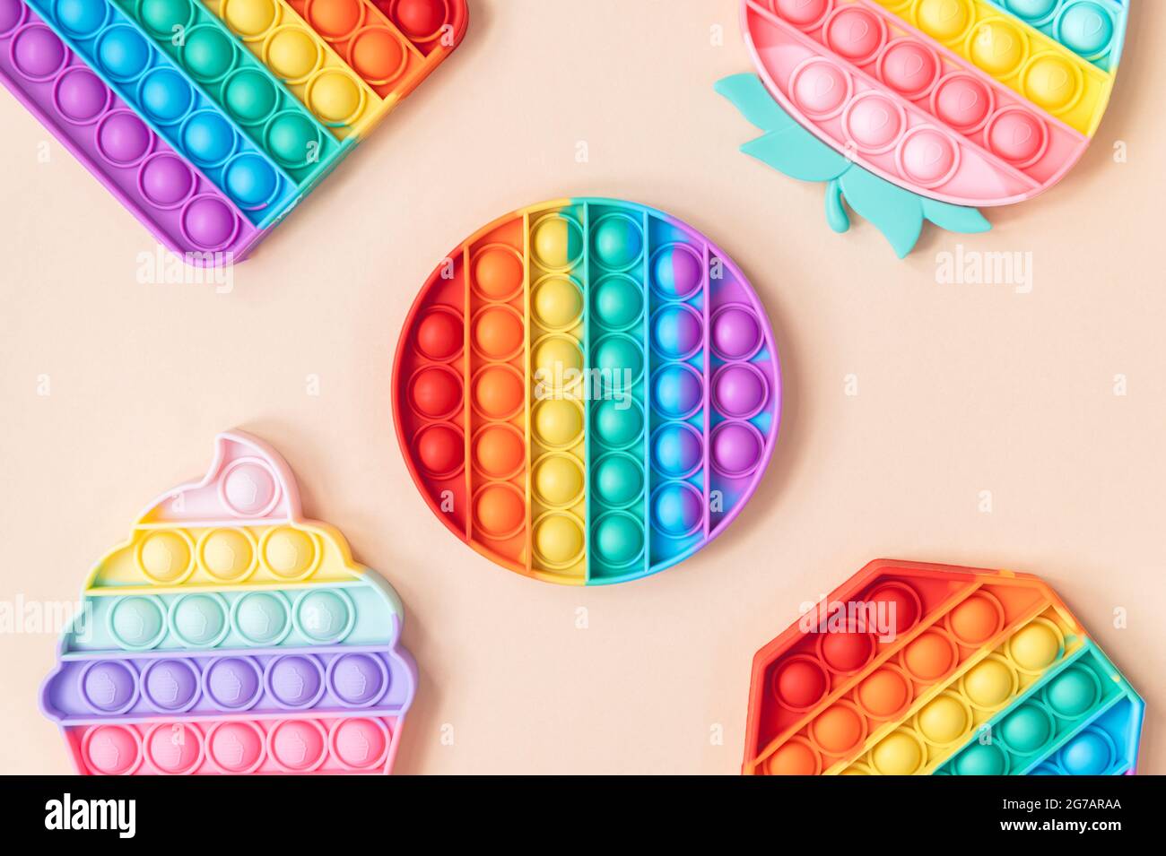Rainbow Pop It Bubble Sensory Fidget Toy Stock Photo - Alamy