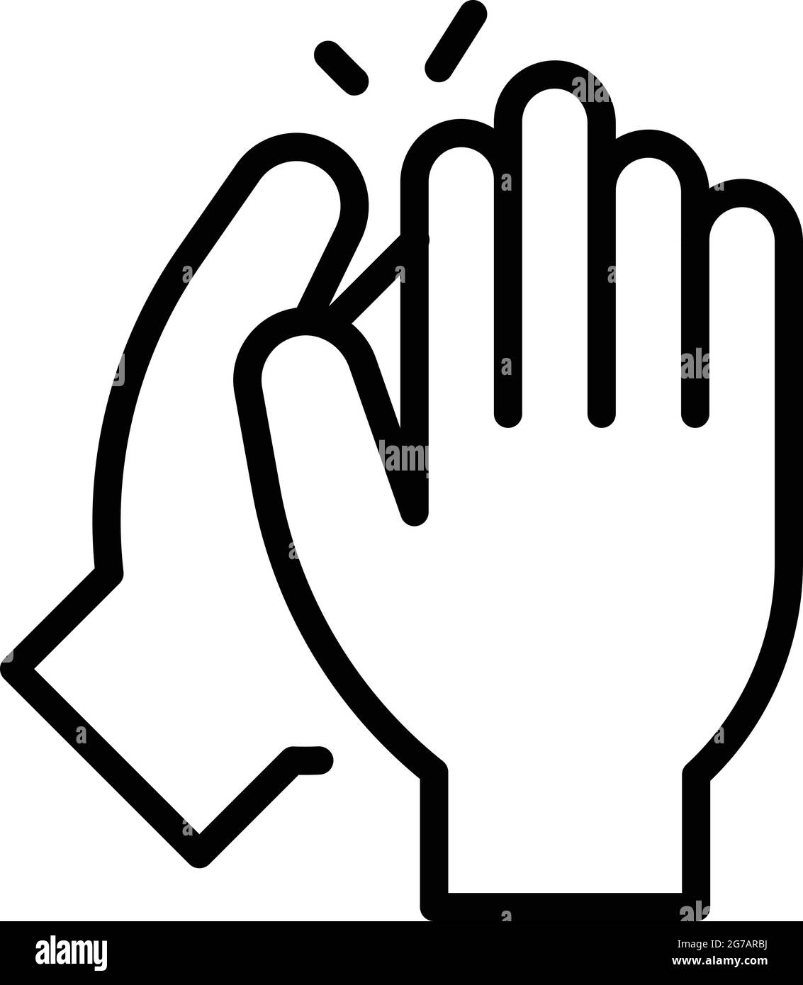 Person handclap icon outline vector. Hand clap support. People applause ...