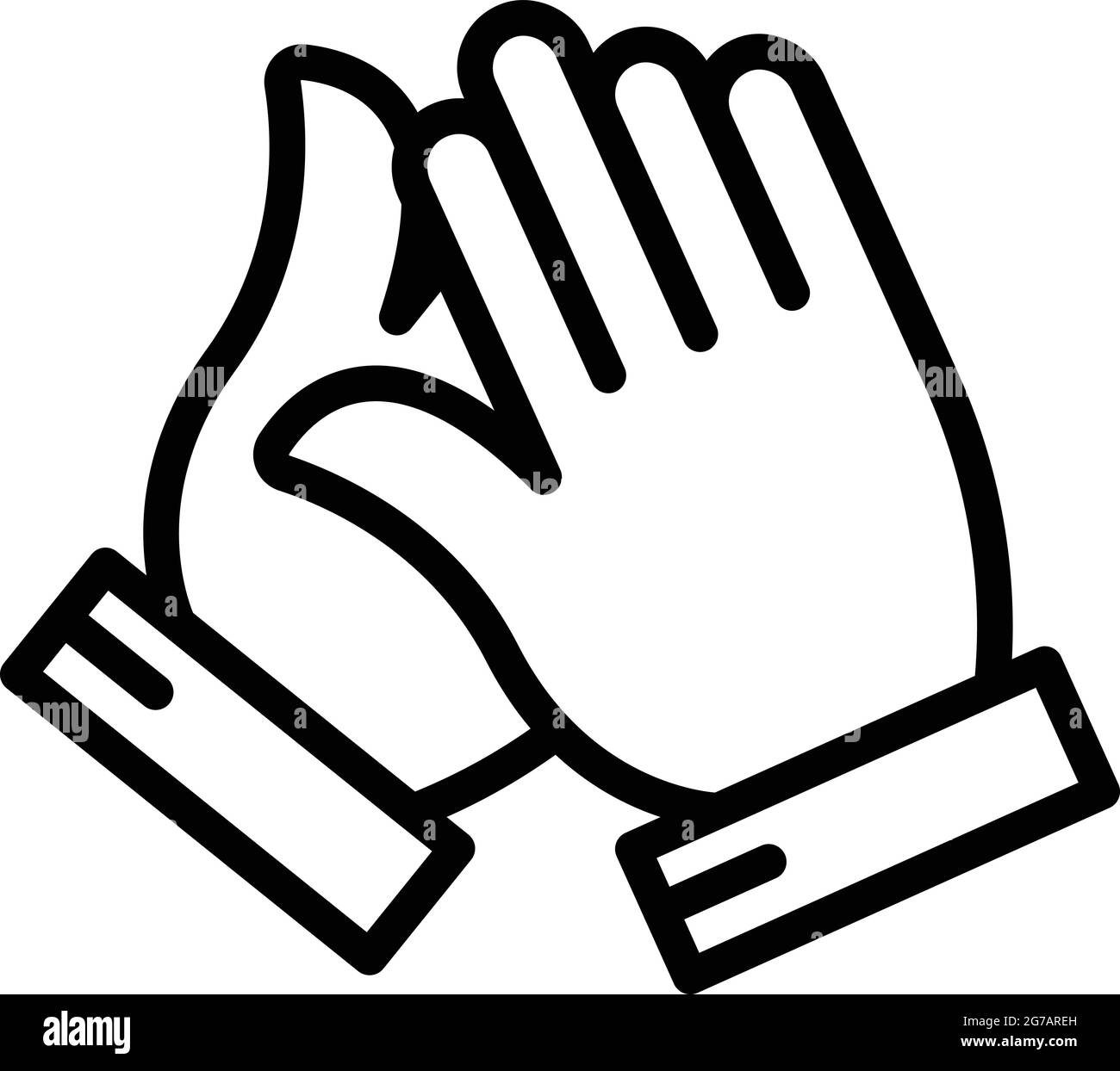 Clapping Icon Outline Vector People Hand Clap Public Support Stock