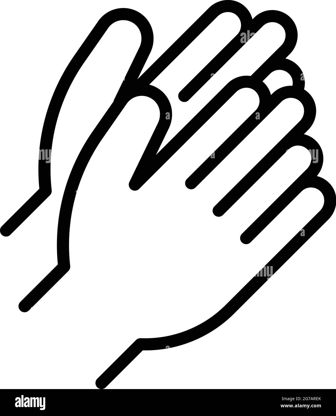 Community handclap icon outline vector. Hand clap encourage. People ...