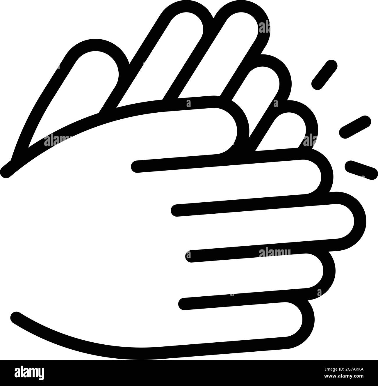 Big handclap icon outline vector. Finger hand clap. People support ...