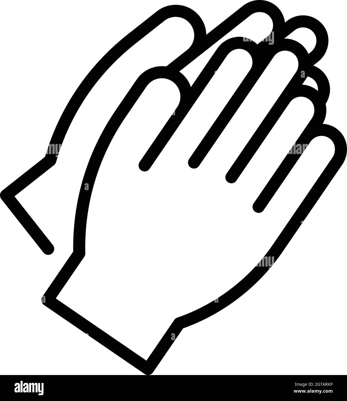 Family handclap icon outline vector. Hand clap support. Encourage ...