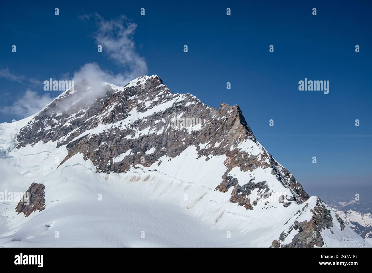 Snow Covered Moutain - view from Jungfraujoch Sphinx Observatory ...