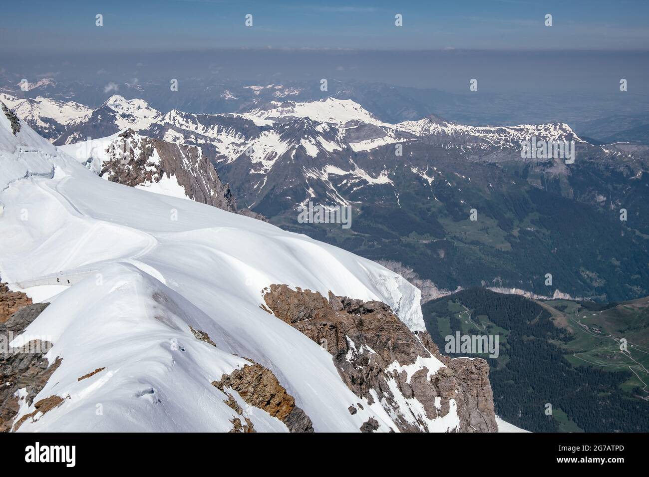 European alps view from jungfrau hi-res stock photography and images ...