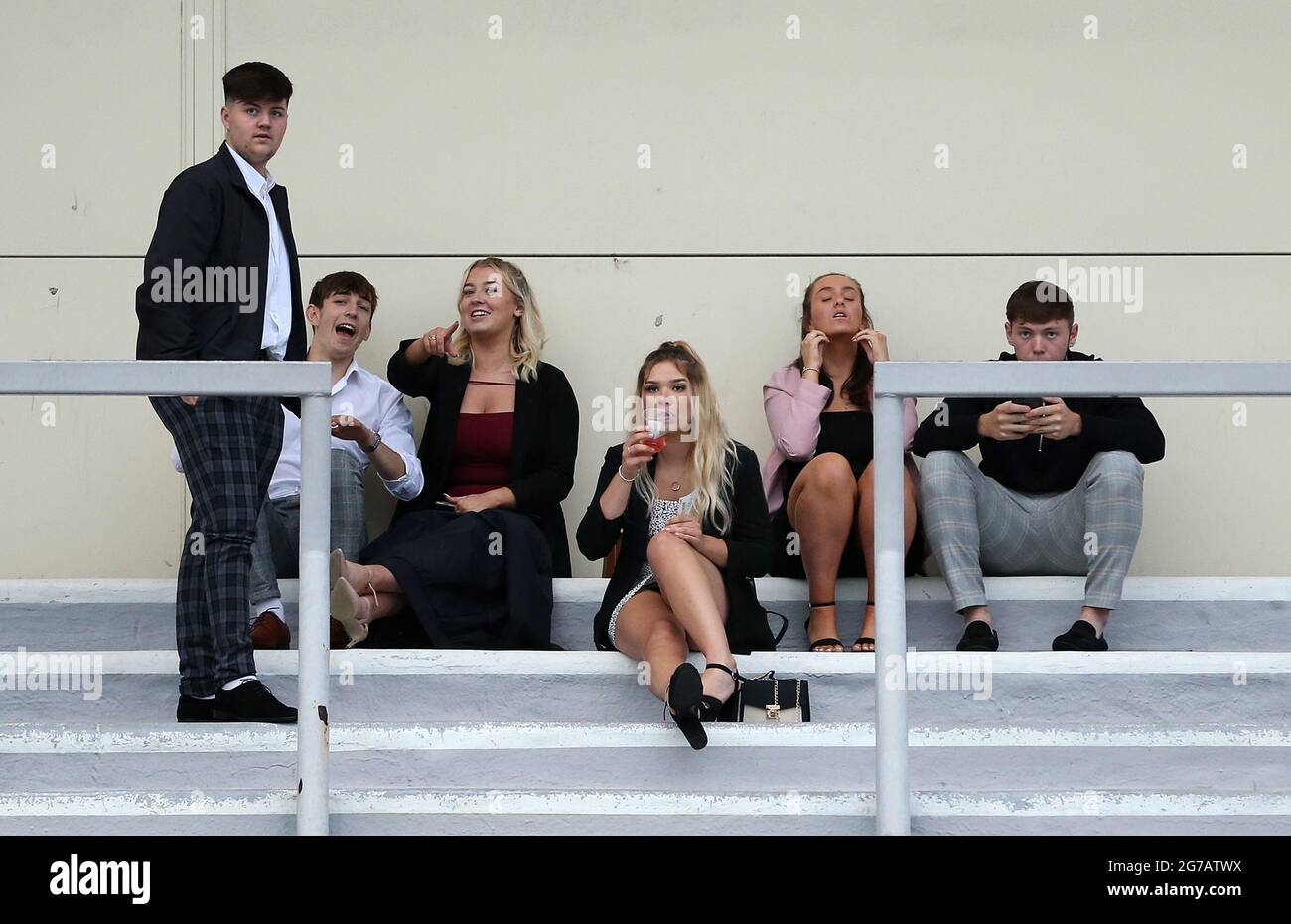 Racegoers in the stands before the Happy 40th Birthday Kevin Hanly ...