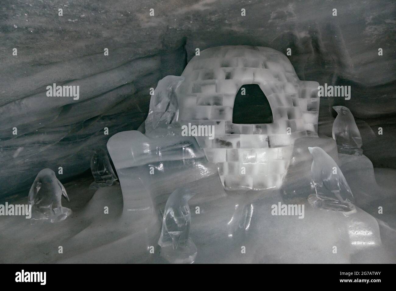 Ice Palace Igloo Sculpture in the Glacier - Jungfraujoch Sphinx ...