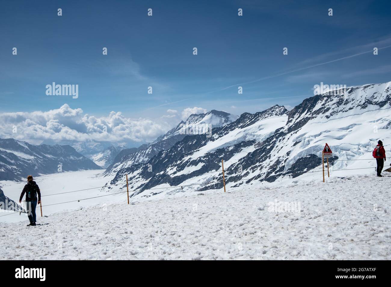 Tourists in the Snow - Jungfraujoch Sphinx Observatory - Jungfrau ...