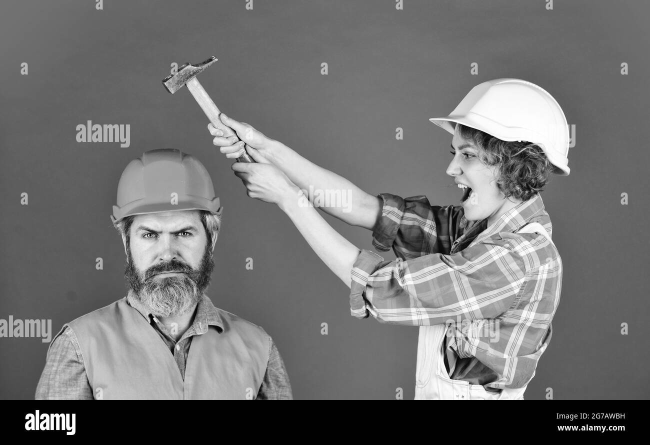 Couple making repairs home hi-res stock photography and images - Alamy