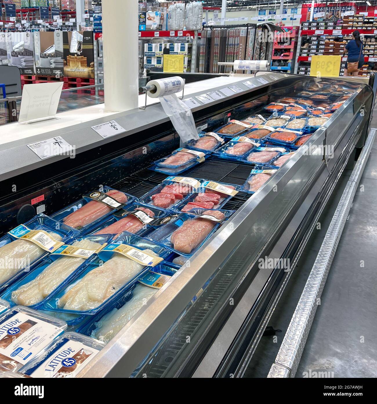 Whole salmon fish shop display hi-res stock photography and images - Alamy