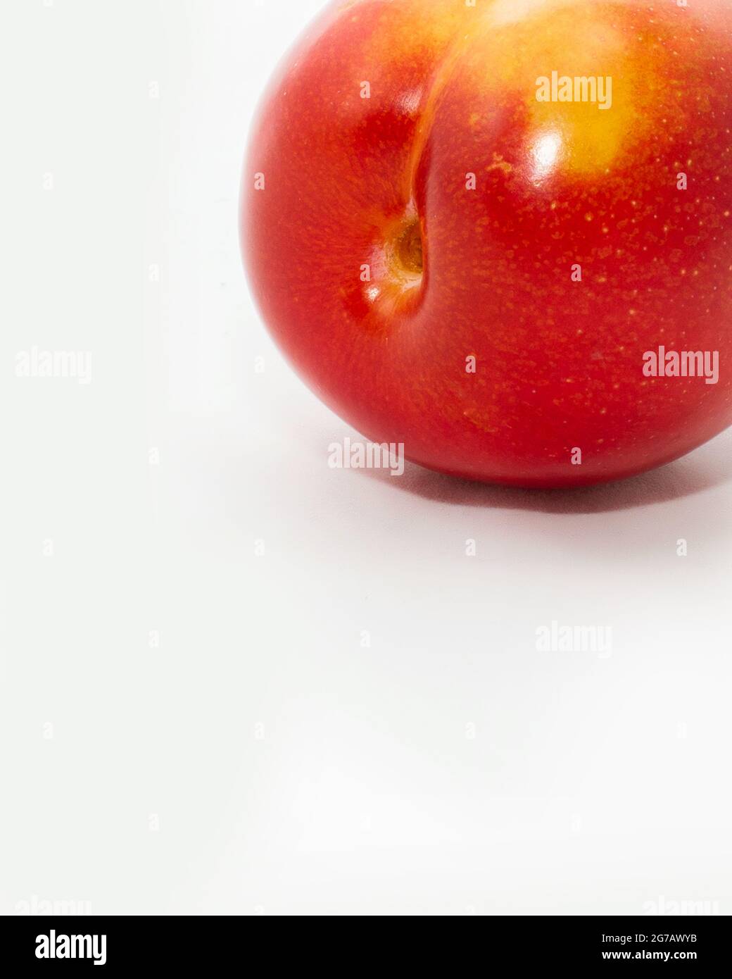 juicy, fresh, red plum, isolated Stock Photo - Alamy
