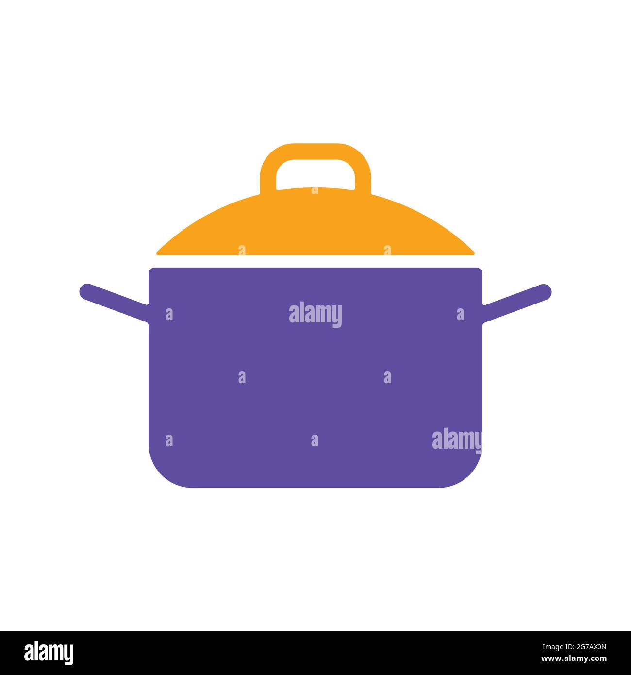 Saucepan glyph icon. Cooking pot or pan sign. Graph symbol for cooking ...