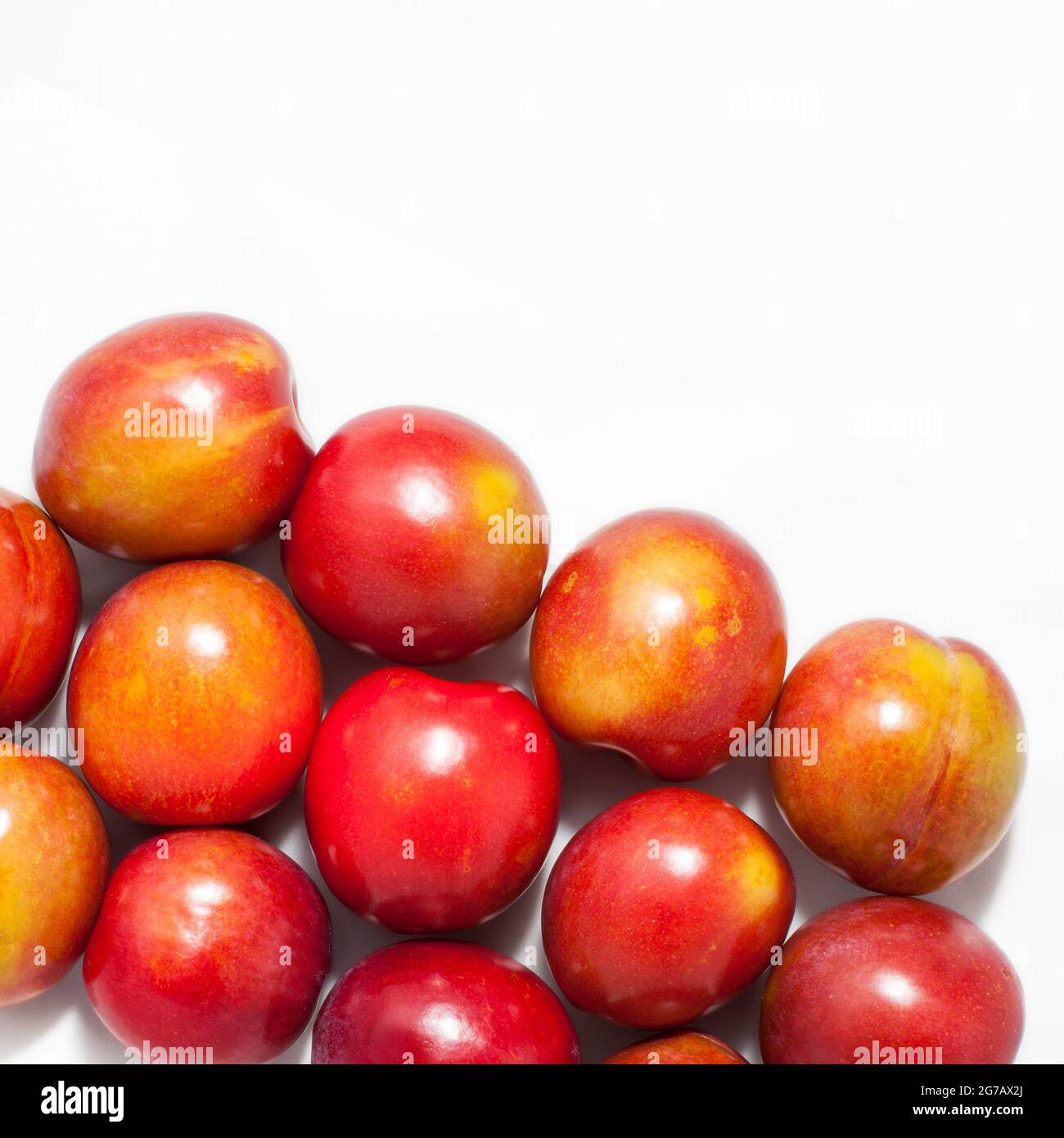 juicy, fresh, red plum, isolated Stock Photo - Alamy