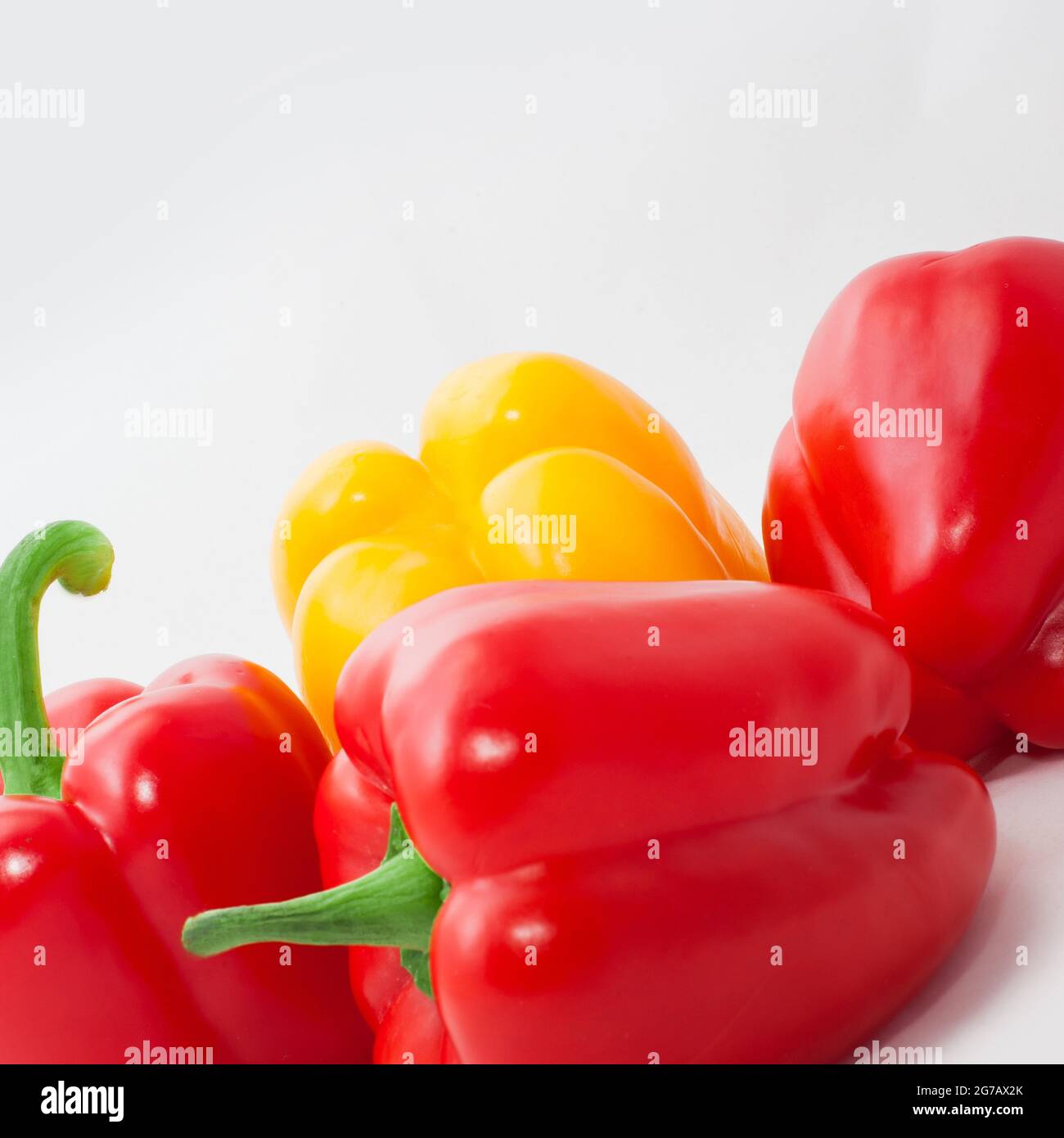 red yellow pepper fresh juicy natural isolated Stock Photo - Alamy