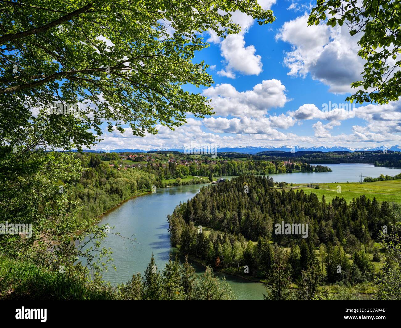 River valley, terminal moraine, moraine, ice age, cold age ...