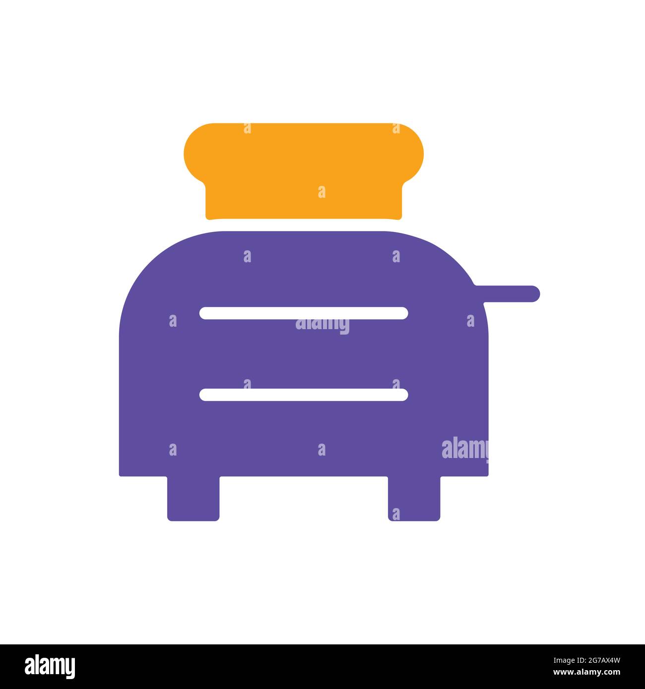 Toaster with toasts vector glyph icon. Kitchen appliance. Graph symbol ...