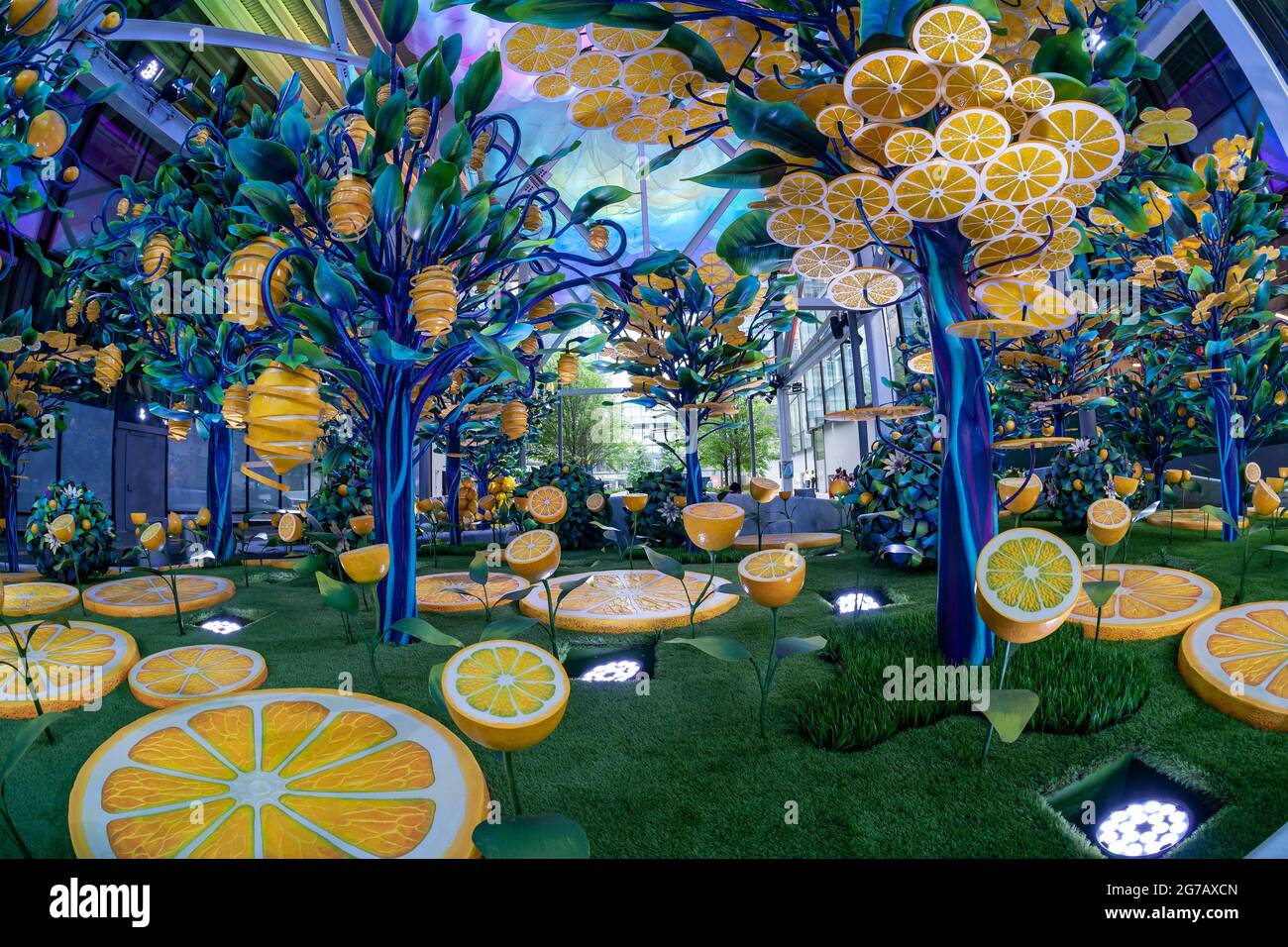 Citrovia, under construction scaffolding adjacent to Brookfield’s ...