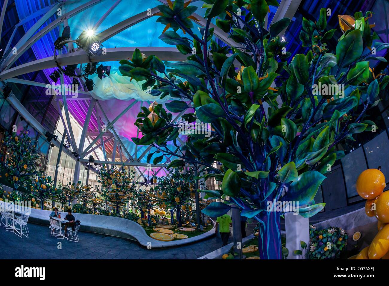 Citrovia, under construction scaffolding adjacent to Brookfield’s ...