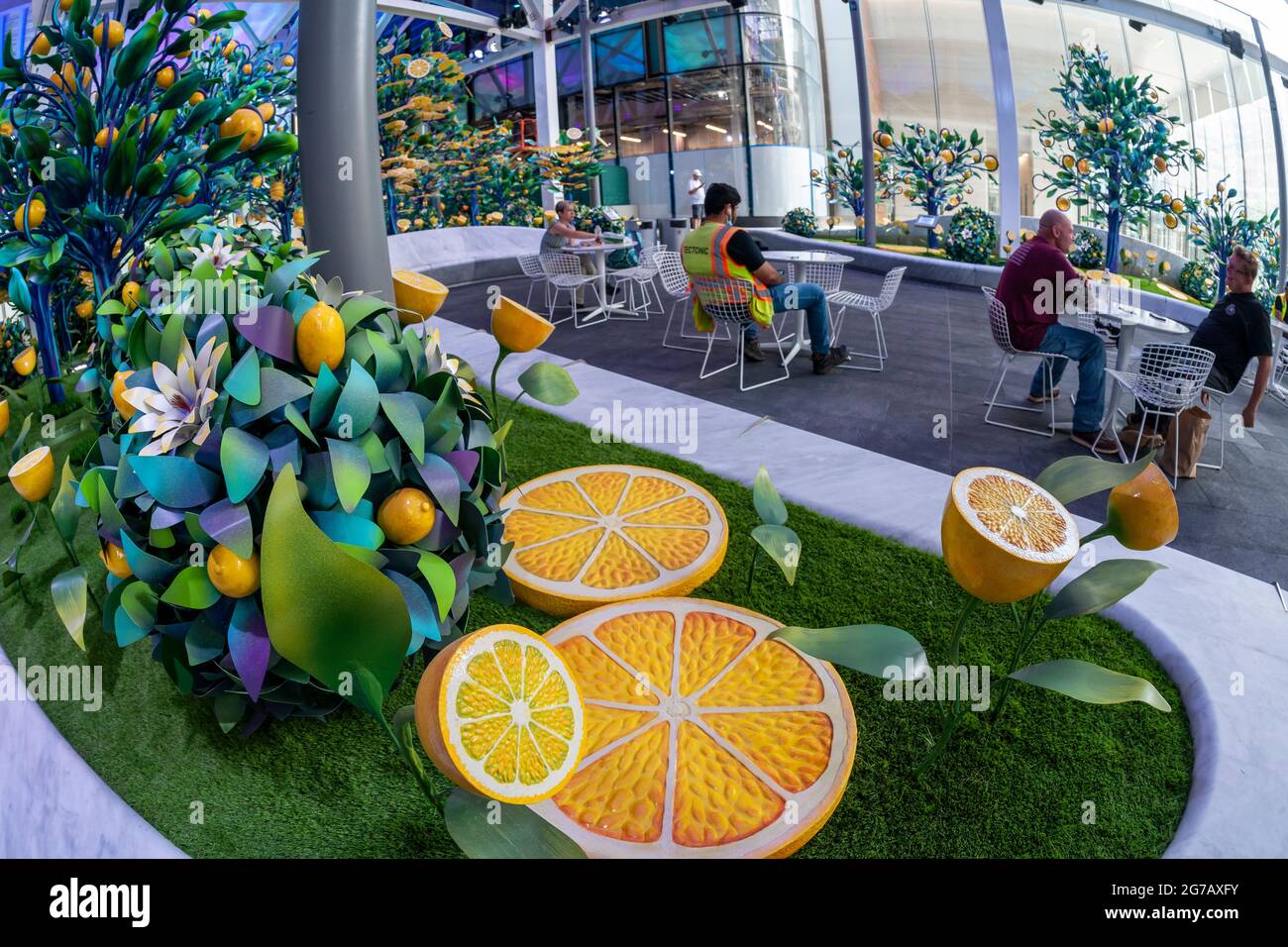 Citrovia, under construction scaffolding adjacent to Brookfield’s ...