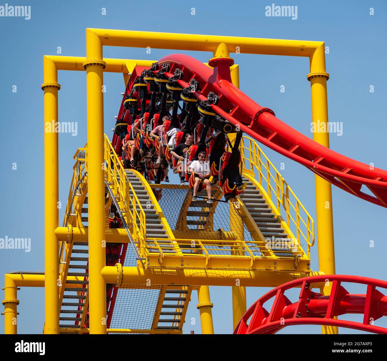 Visitors scare themselves silly on the new Phoenix Roller Coaster in ...