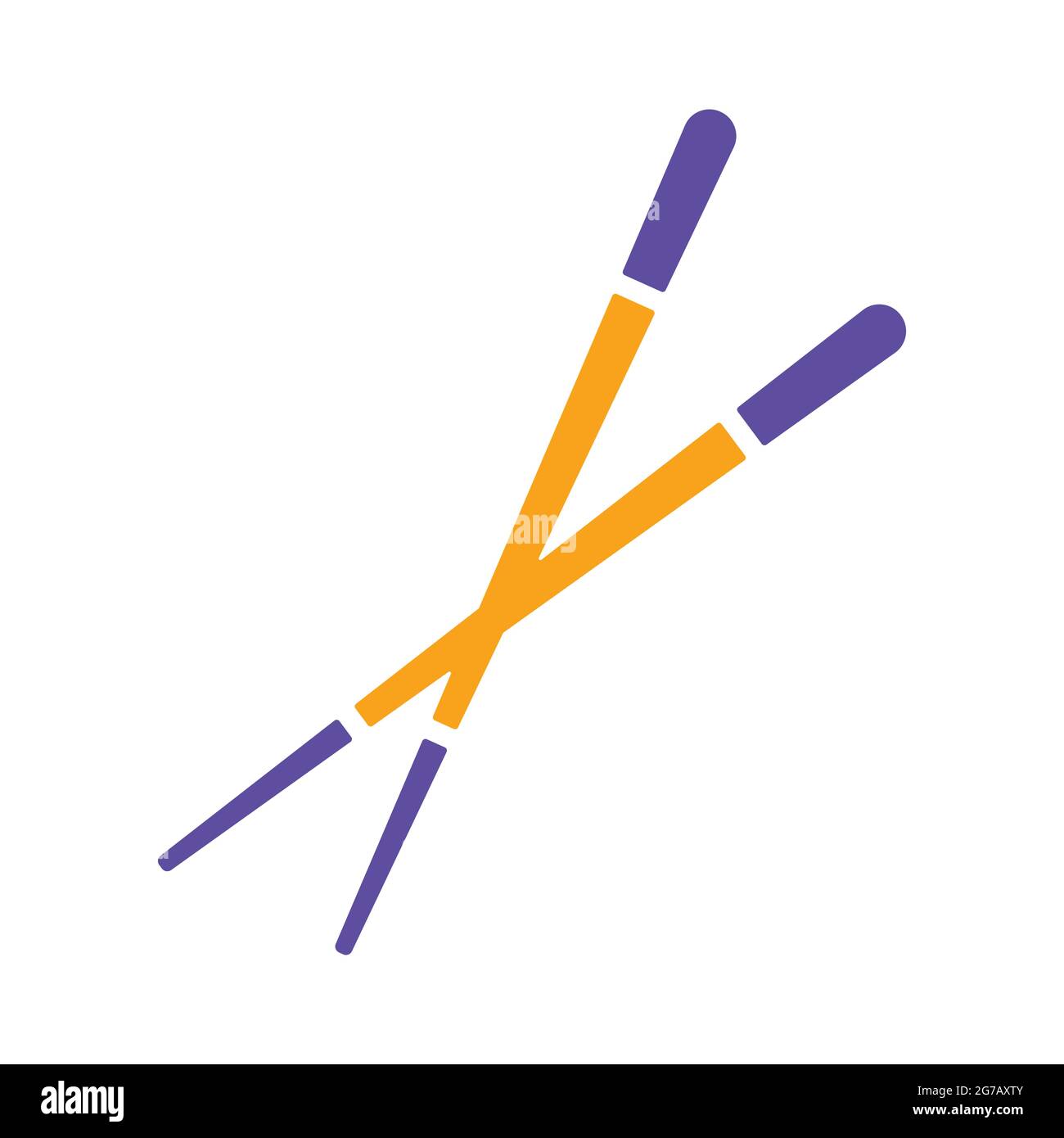 Chinese chopsticks, chop sticks vector glyph icon. Kitchen appliance ...