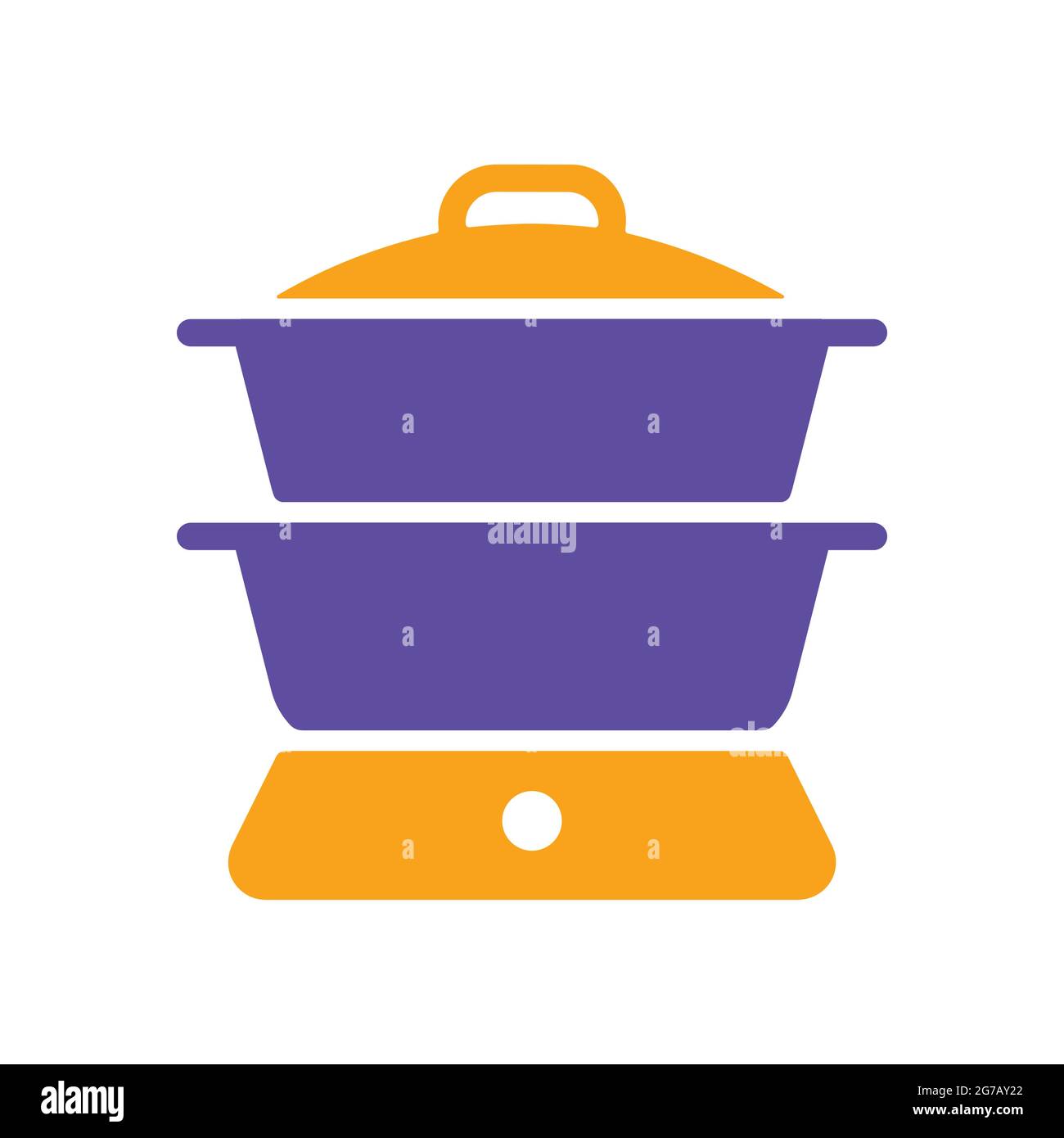 Double boiler vector glyph icon. Kitchen appliance. Graph symbol for ...