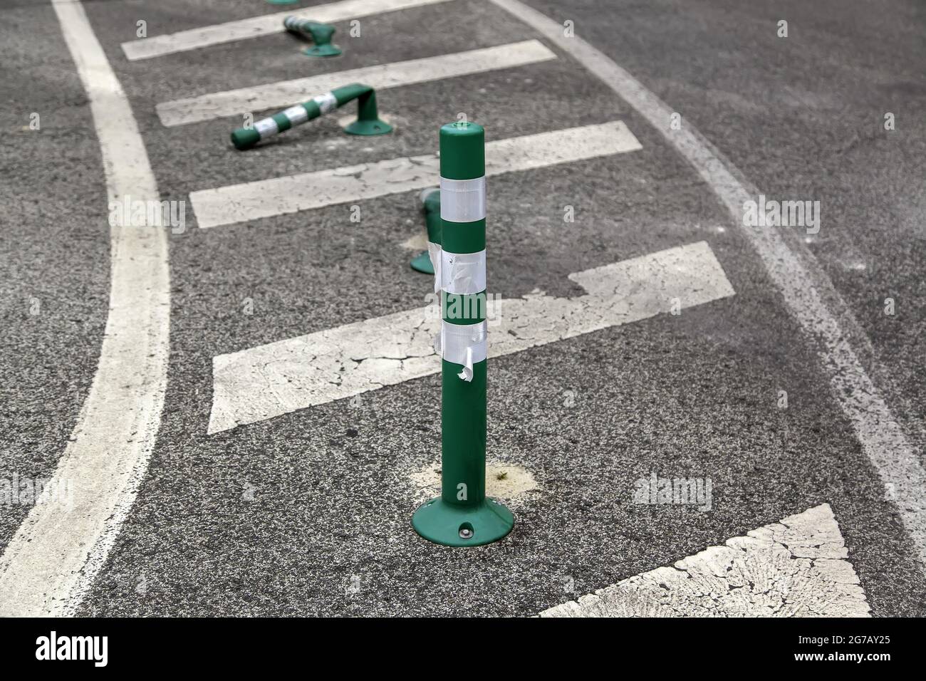 Detail of traffic sign, obligation and caution Stock Photo - Alamy