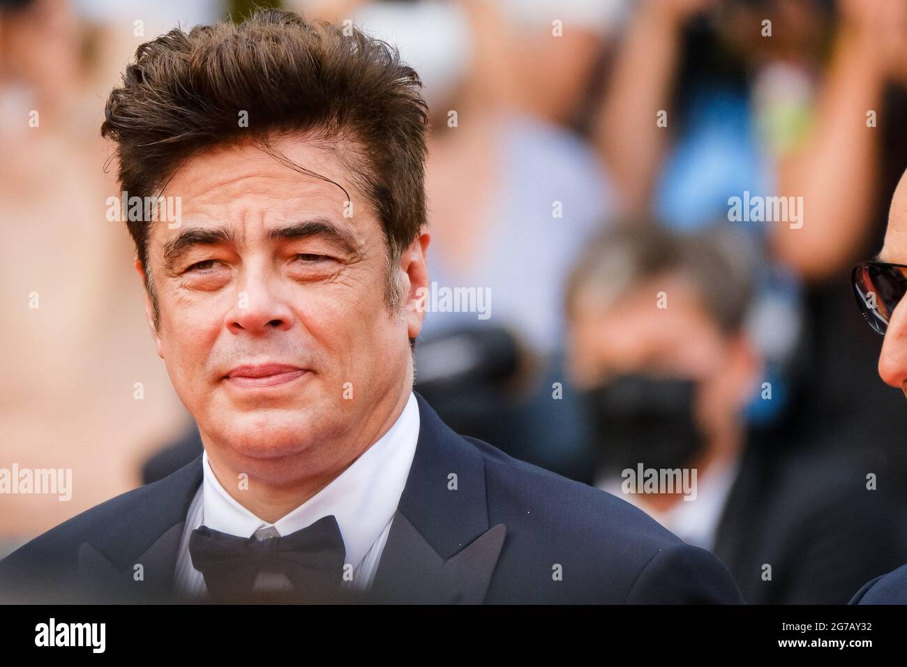 Palais des festivals, Cannes, France. 12th July, 2021. Benicio Del Toro ...