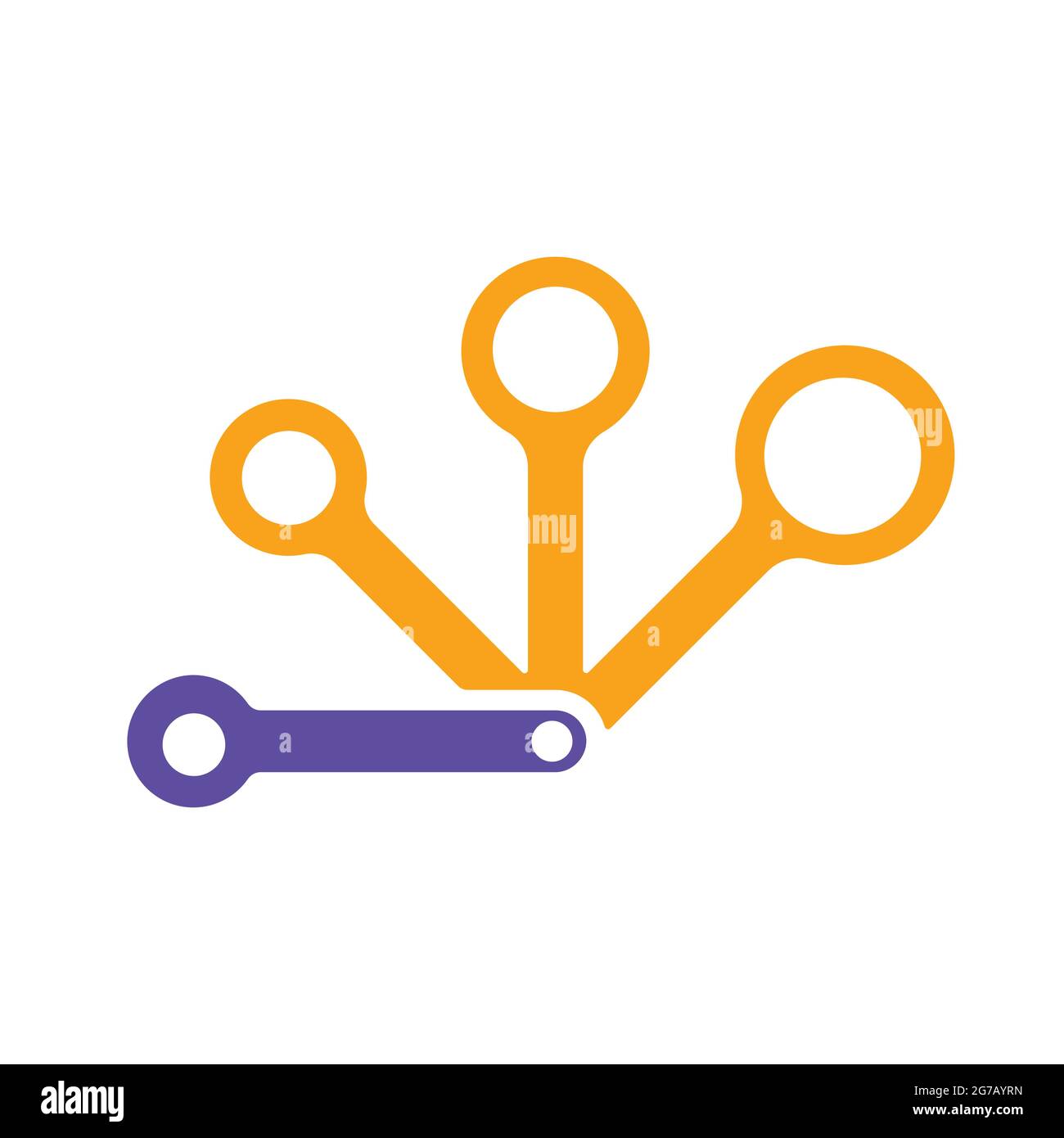 Measuring spoons vector glyph icon. Kitchen appliance. Graph symbol for ...