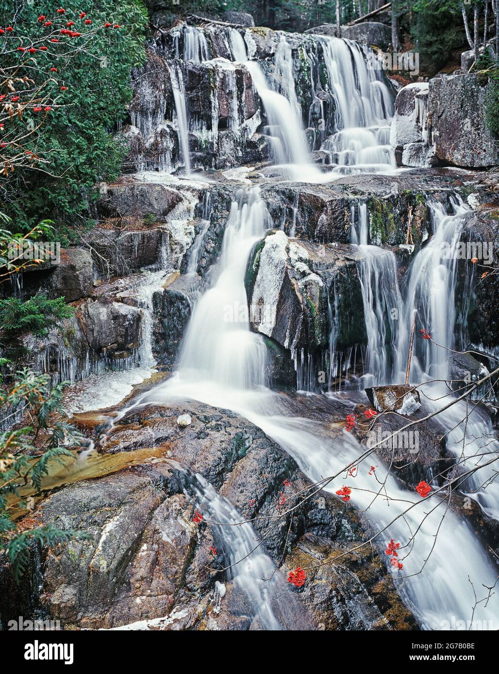 Katahdin Stream Falls, Baxter State Park, Millinocket, Maine, USA Stock ...