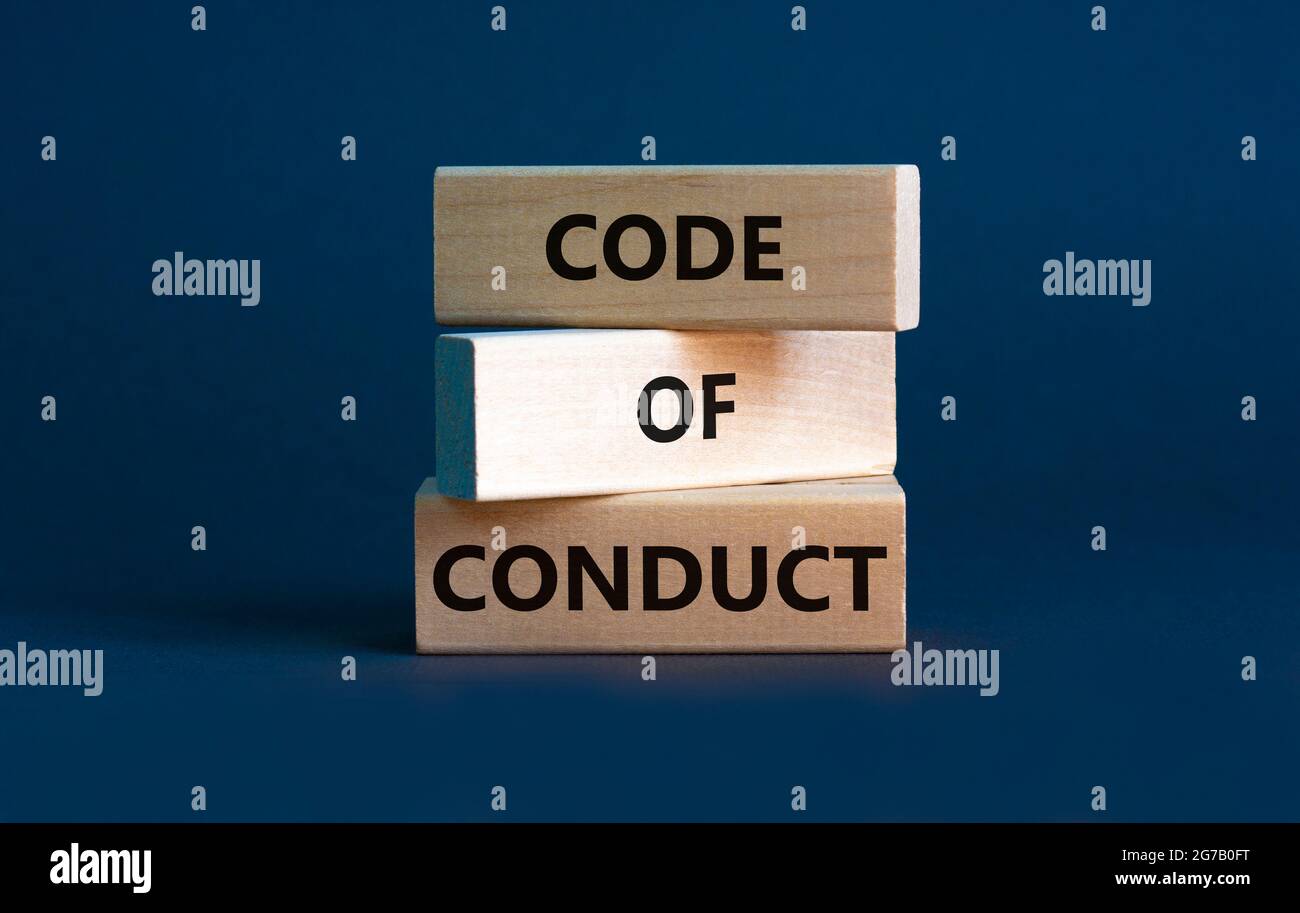 Code of conduct symbol. Concept words 'Code of conduct' on wooden ...