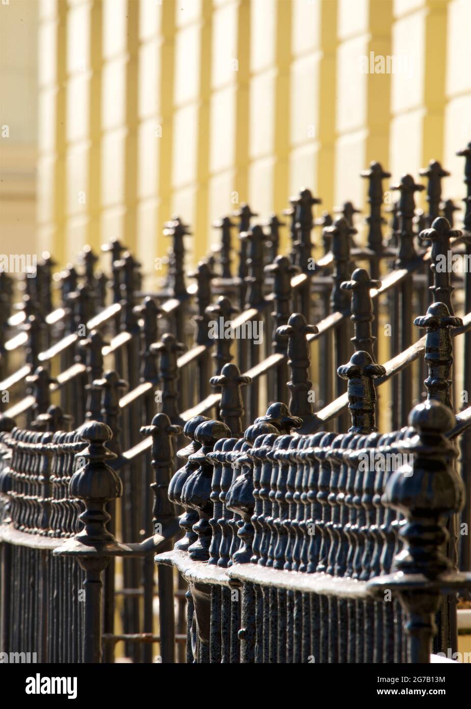 Cast iron railings of the Grade I listed Brunswick Terrace Hove ...
